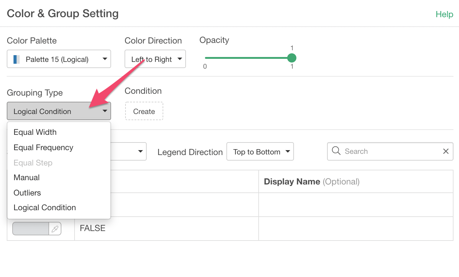 Then, click the 'Create' button to create a condition.