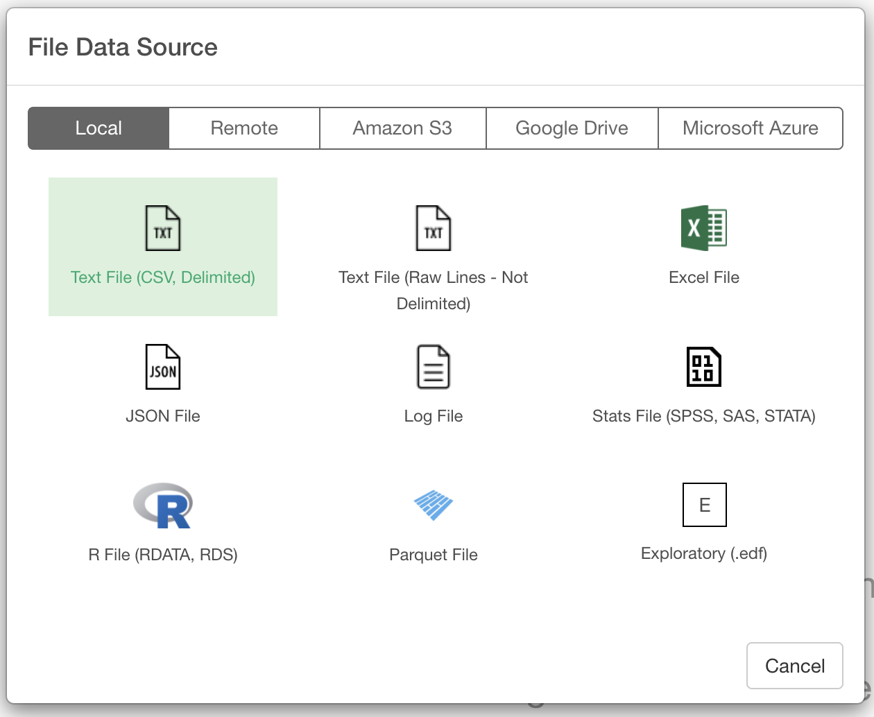 Once selected, you can see the list of files.