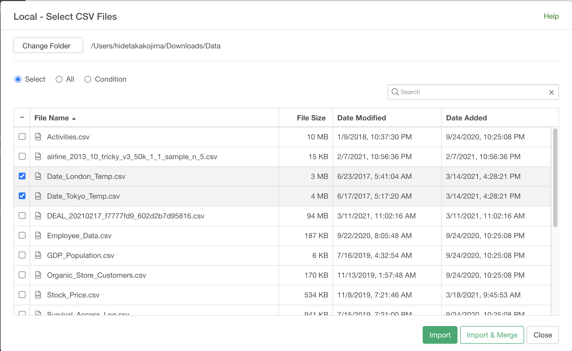 If you want to import multiple files that share the same column structure as a single data frame ...