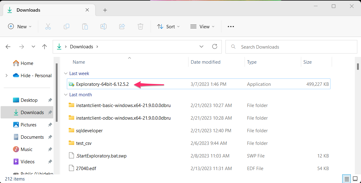 Specify the folder where you want to install Exploratory Desktop and click the "Install" button.