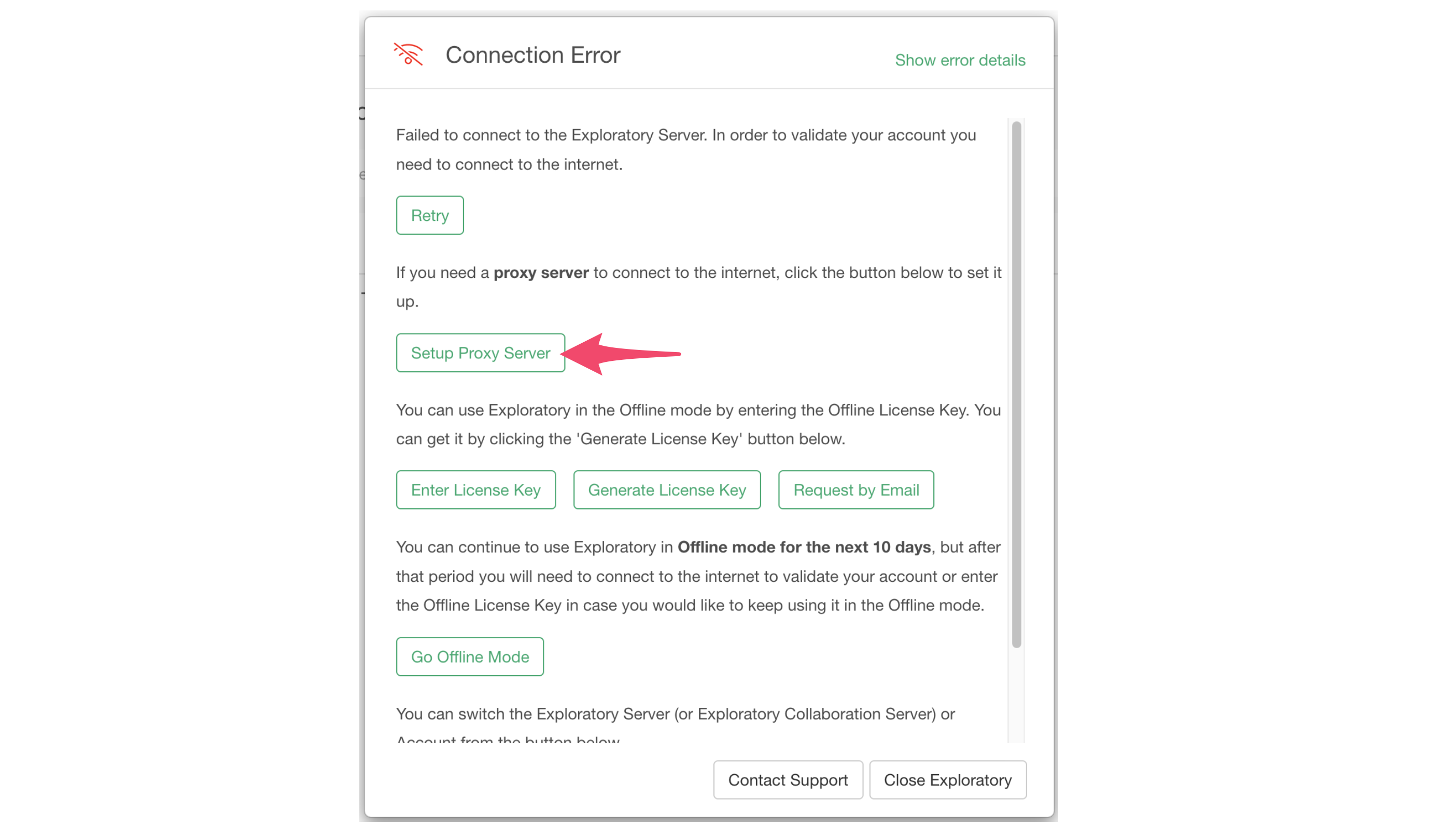 And enter your Proxy Server information.