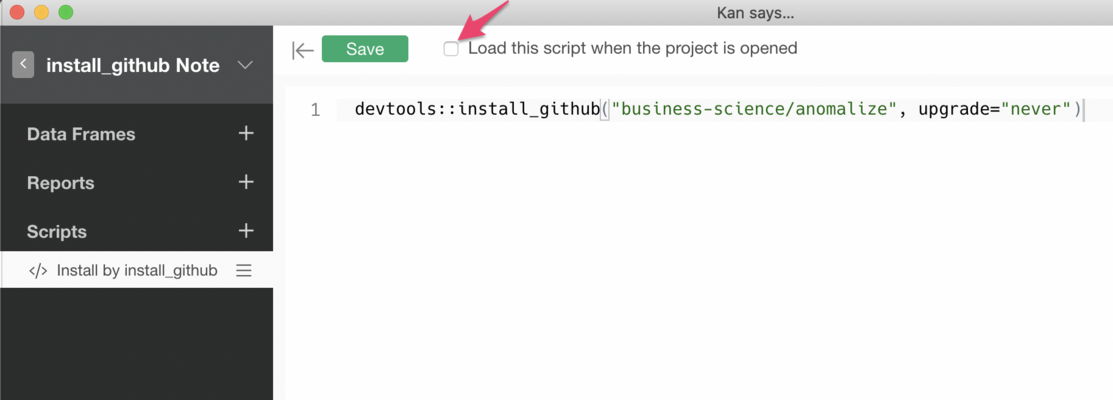 Installing R Package from Github