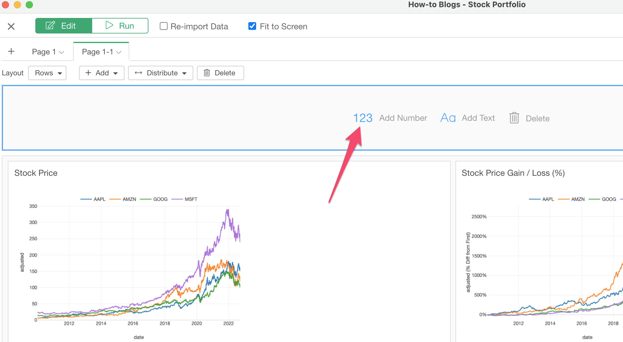 You can add multiple Numbers in a single row.