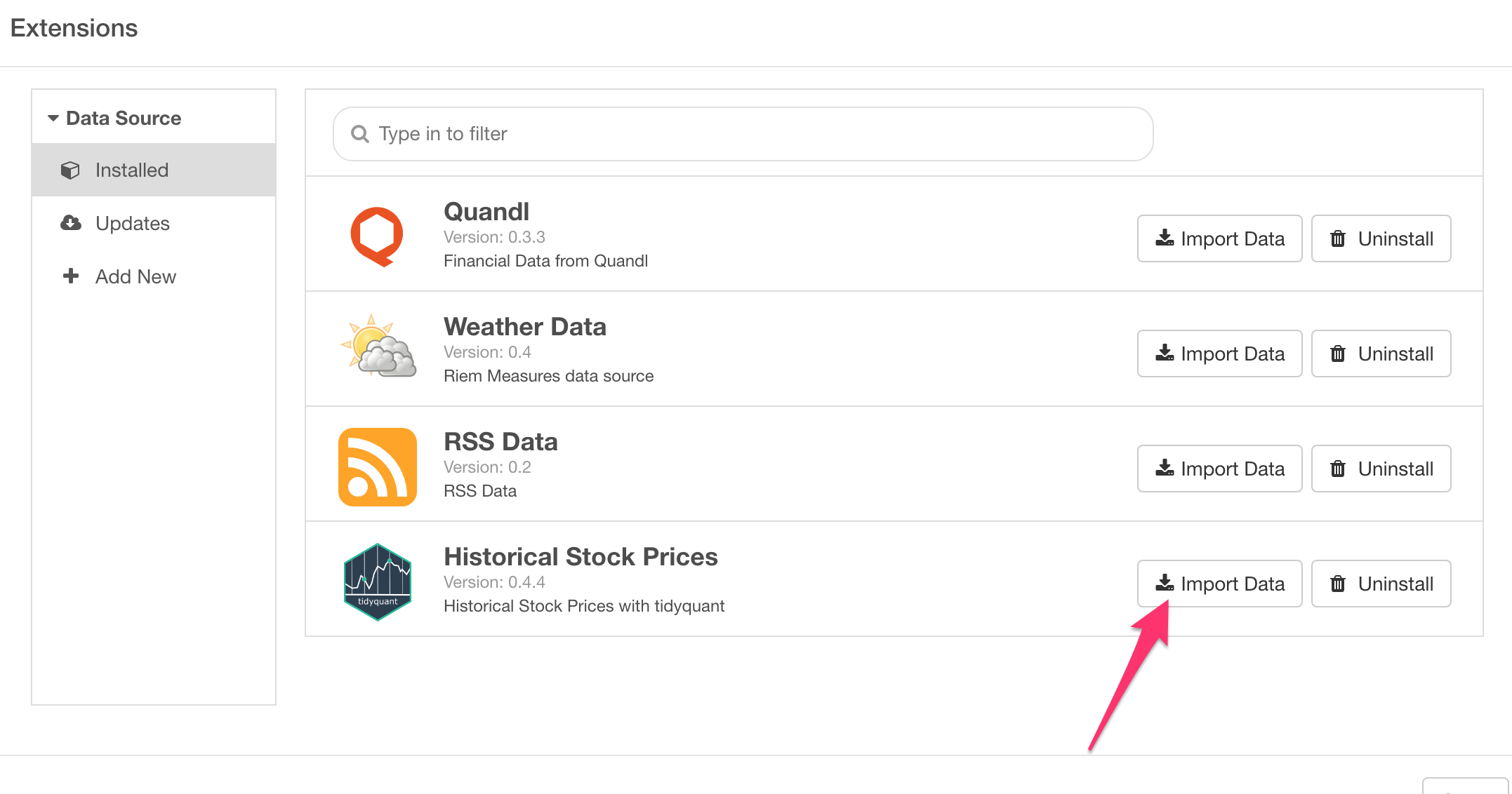 Type The Stock Symbols And Set The Date Range At The Left Hand Side Then Click Get Data Button