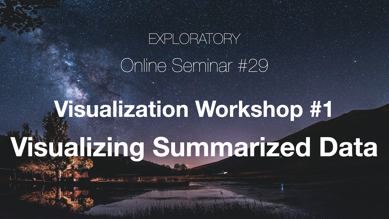 Seminar #29 - Visualizing Summarized Data